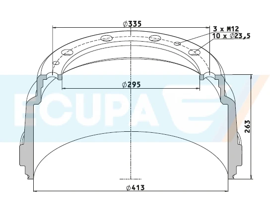 Brake Drum | BR.10.392391 | ECUPA