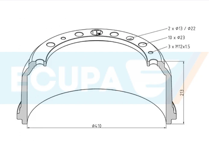 Brake Drum | BR.10.81501100147 | ECUPA
