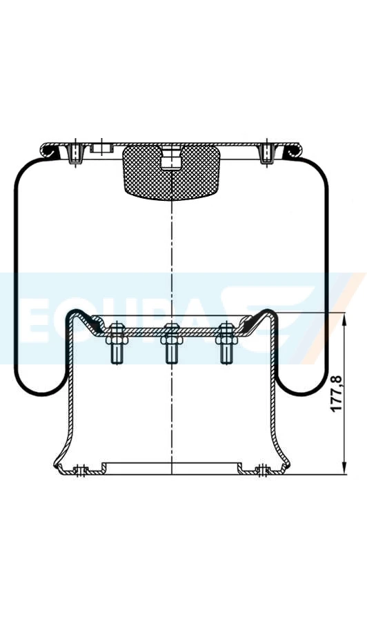 Air spring, with steel piston | SP.10.4813NP07SP | ECUPA