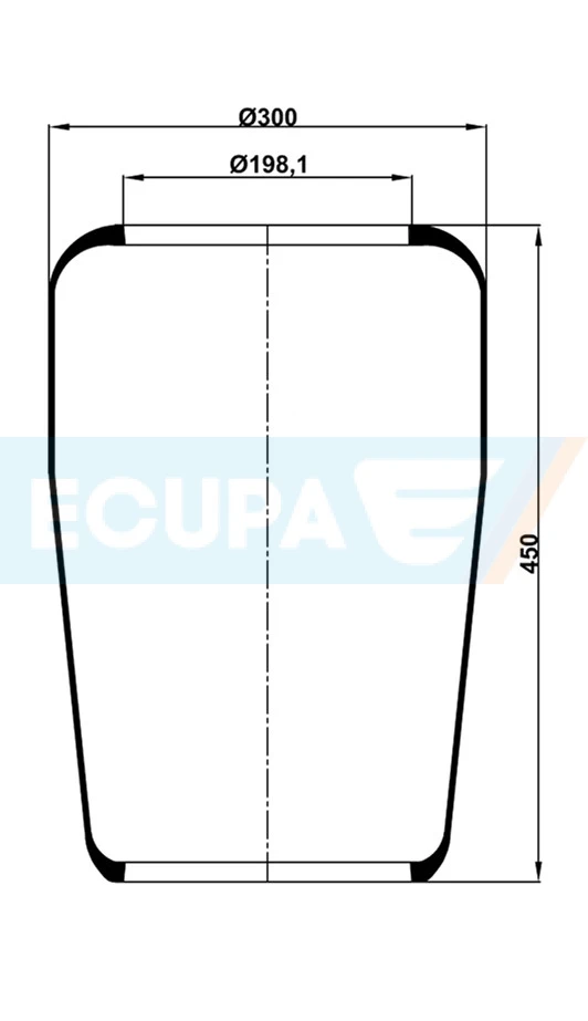 Air spring, without piston | SP.10.727N | ECUPA